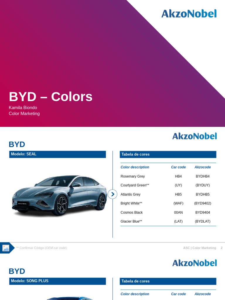 BYD - Colors 2023 | PDF