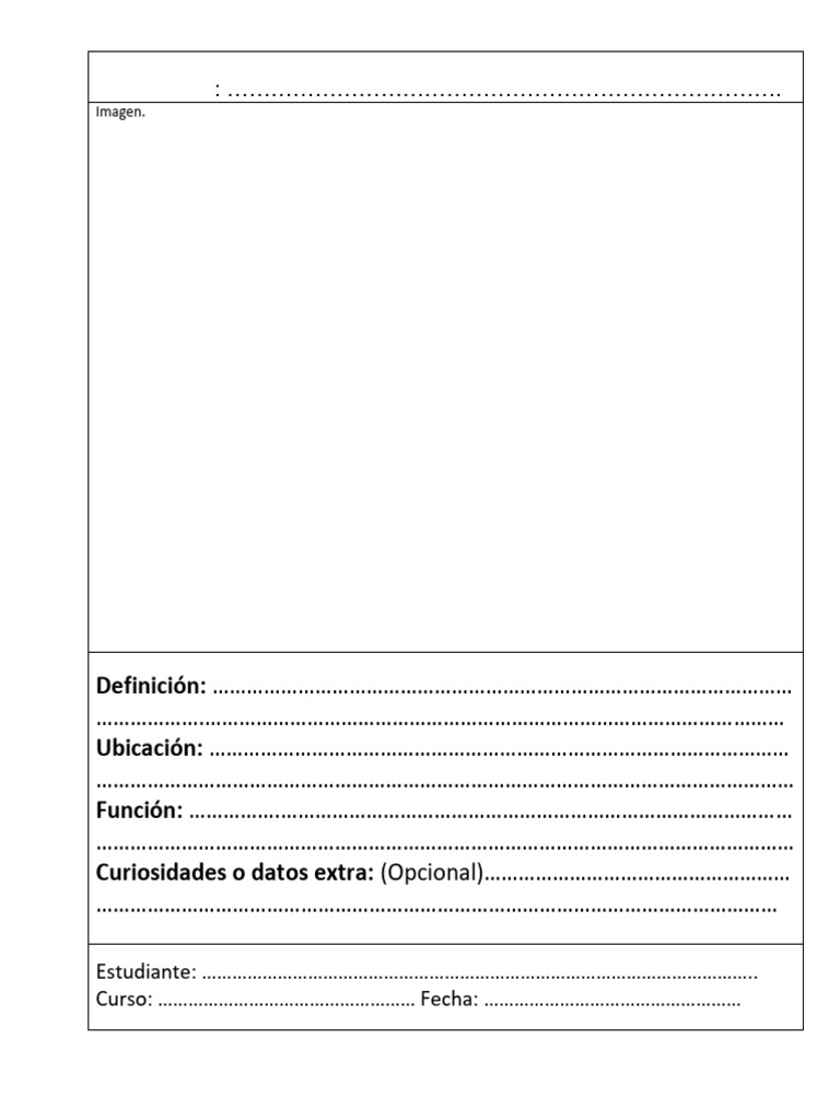 Estructura para Album Glandulas | PDF