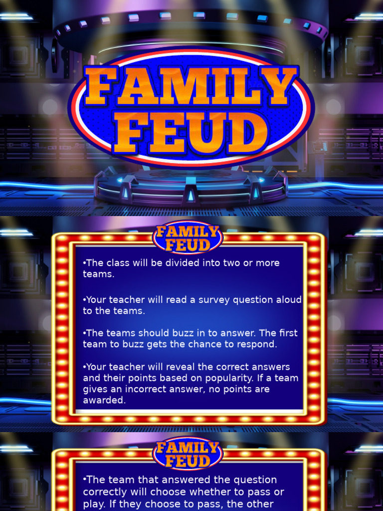 Family Feud PPT Template by Sir Jerixel | PDF