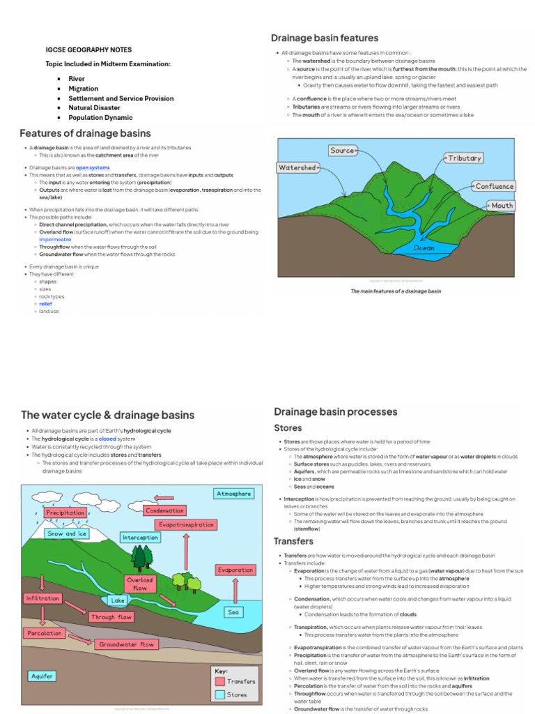 IGCSE Geography Notes: Key Topics | PDF