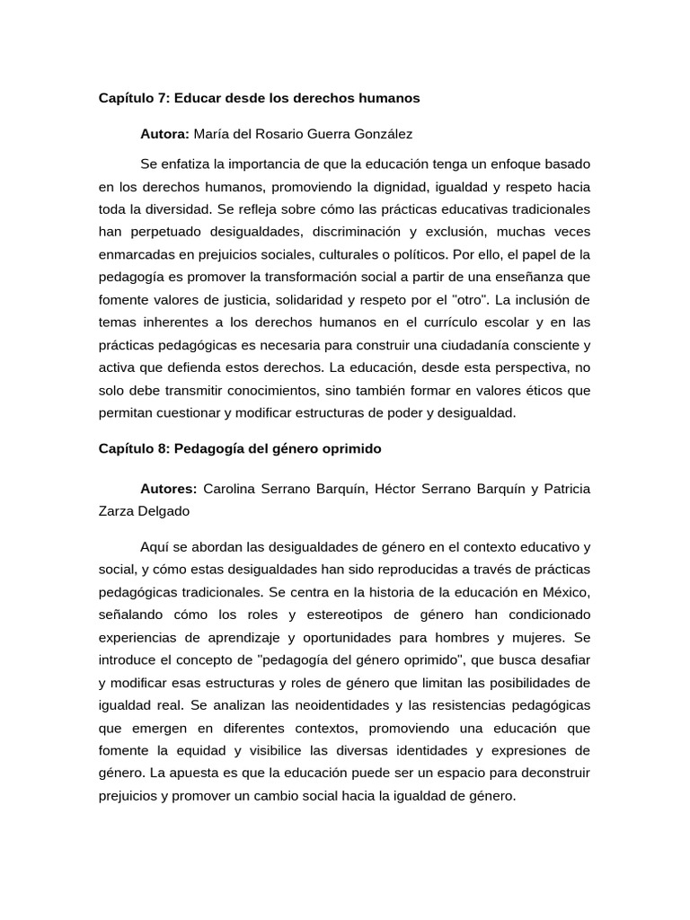 Pedagodia Resumen Del Resumen Romi | PDF | marxismo | Pedagogía