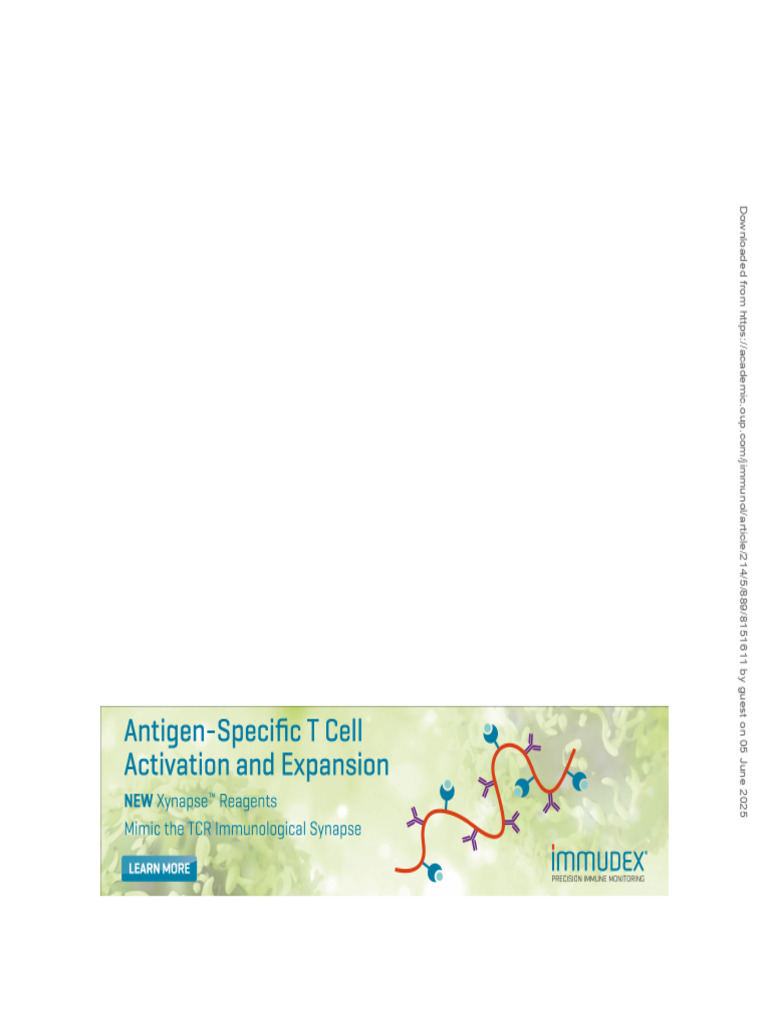 Immunological Biomarkers of Aging. J Immunol May 2025 | PDF | Immune ...