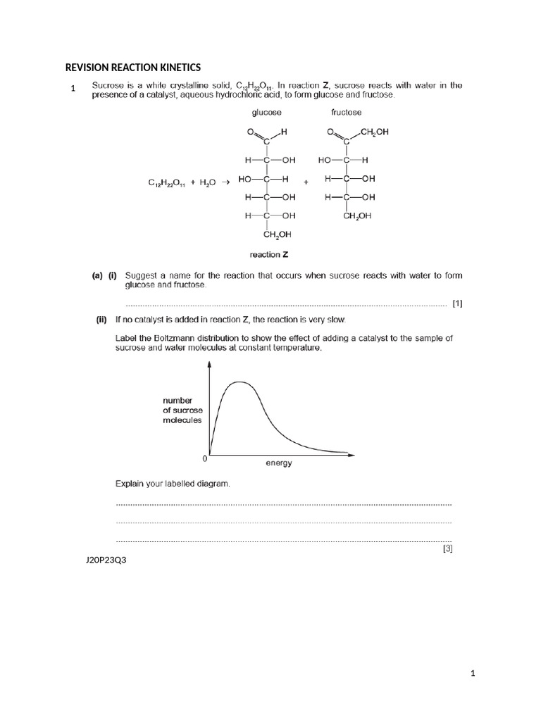 Juneholsrevision Reaction Kinetics | PDF