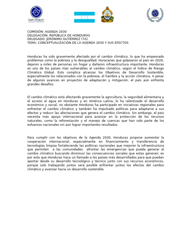 Papel de Posicion Oea 24 Tema 1 | PDF