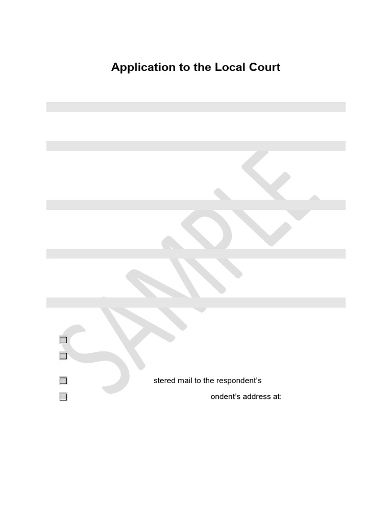 Sample Application Notice Early Release DRIVING OFFENCES | PDF