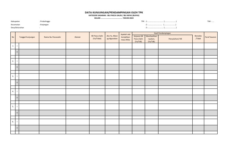 Form Pendamp Bufas | PDF