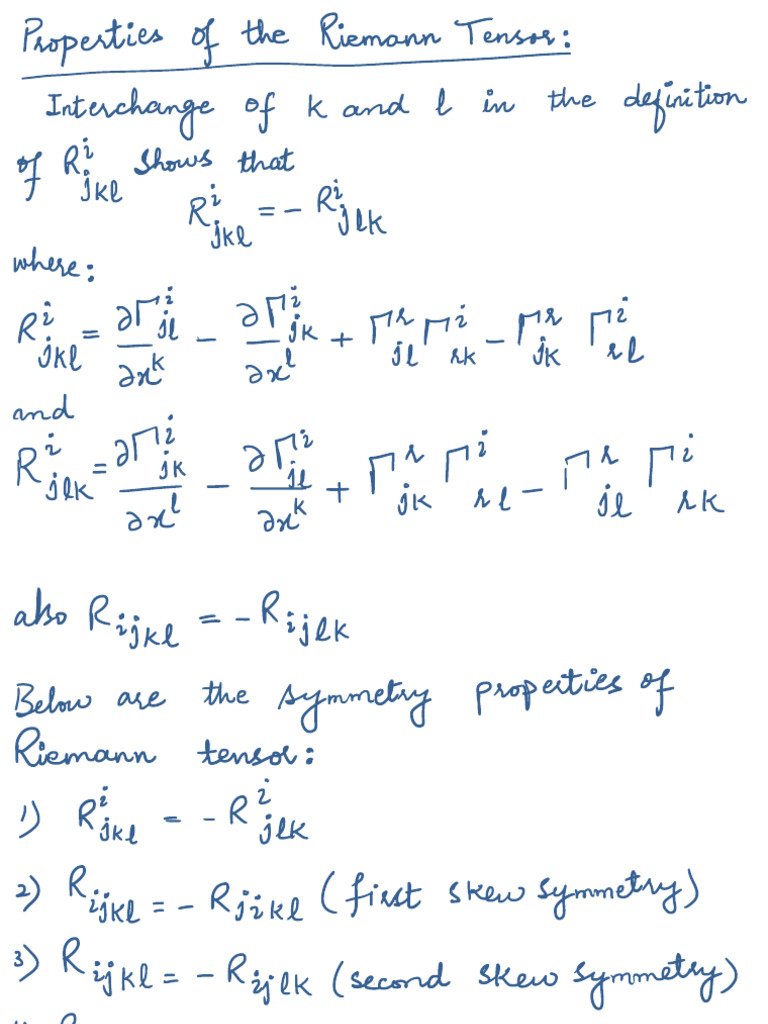 Properties of The Riemann Tensor | PDF