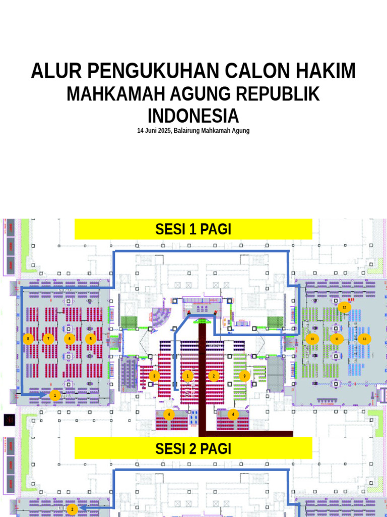 Layout Alur Prosesi Wisuda Cakim Mahkamah Agung | PDF