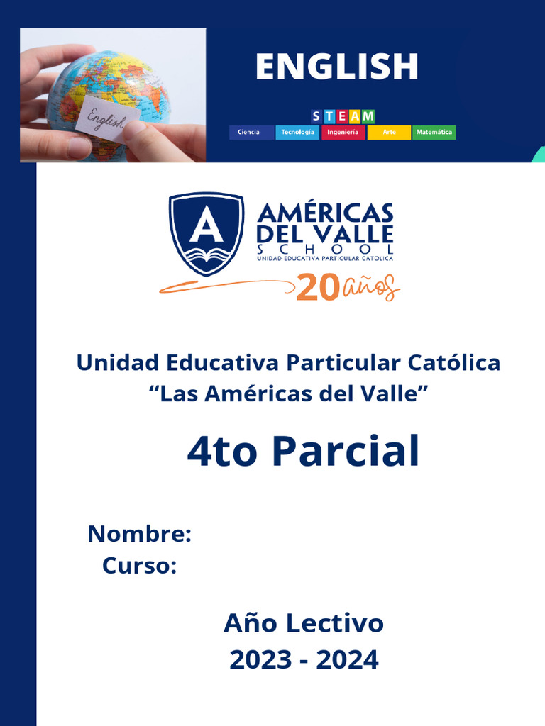 Caratulas 4to Parcial 2do A 9no | PDF