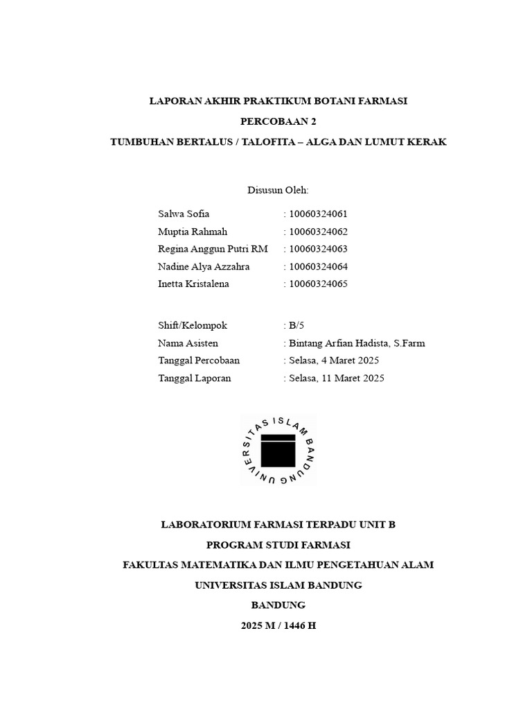 Morfologi Alga dan Lumut Kerak Talofita | PDF