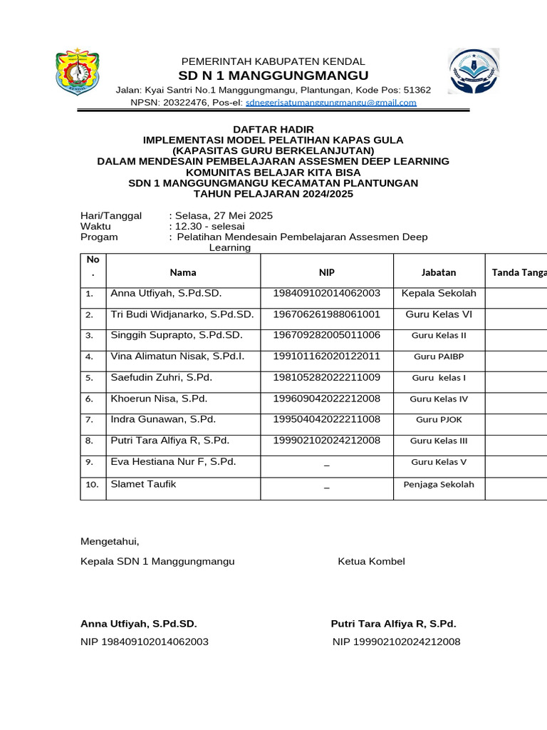 Daftar Hadir | PDF