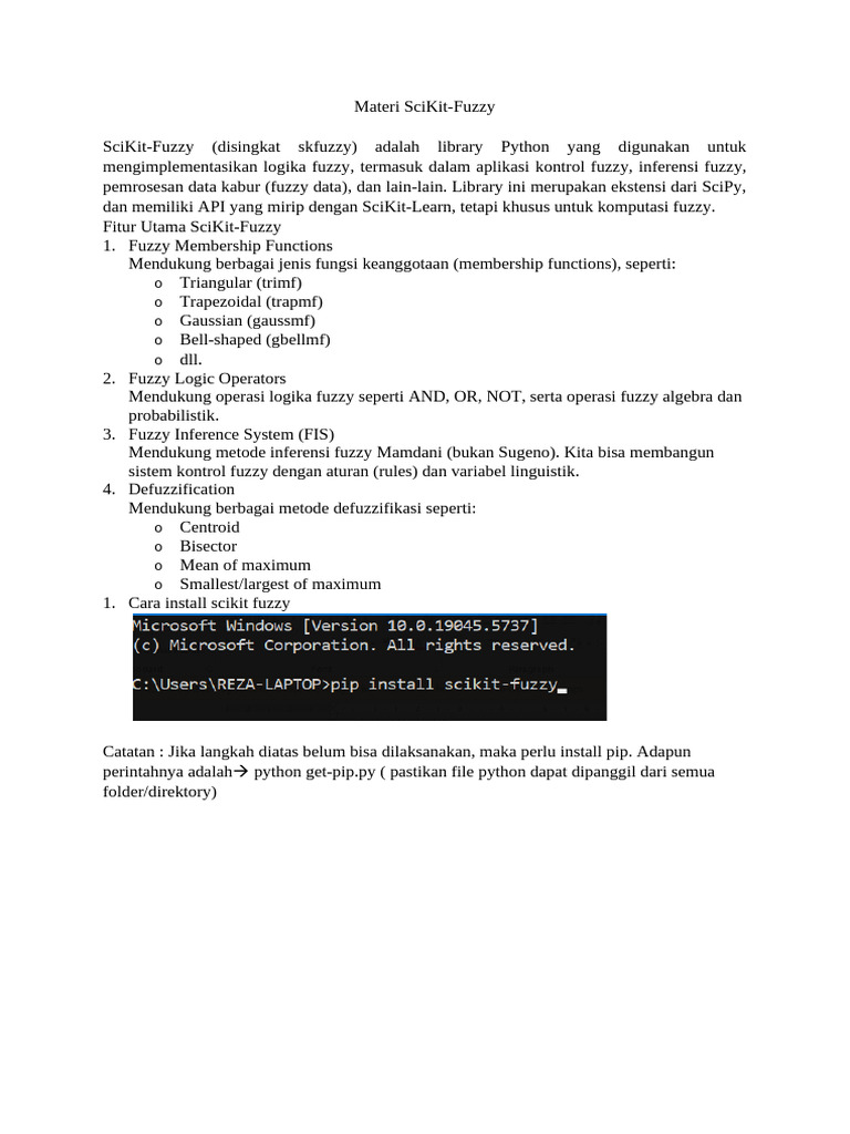 Materi SciKit Fuzzy | PDF