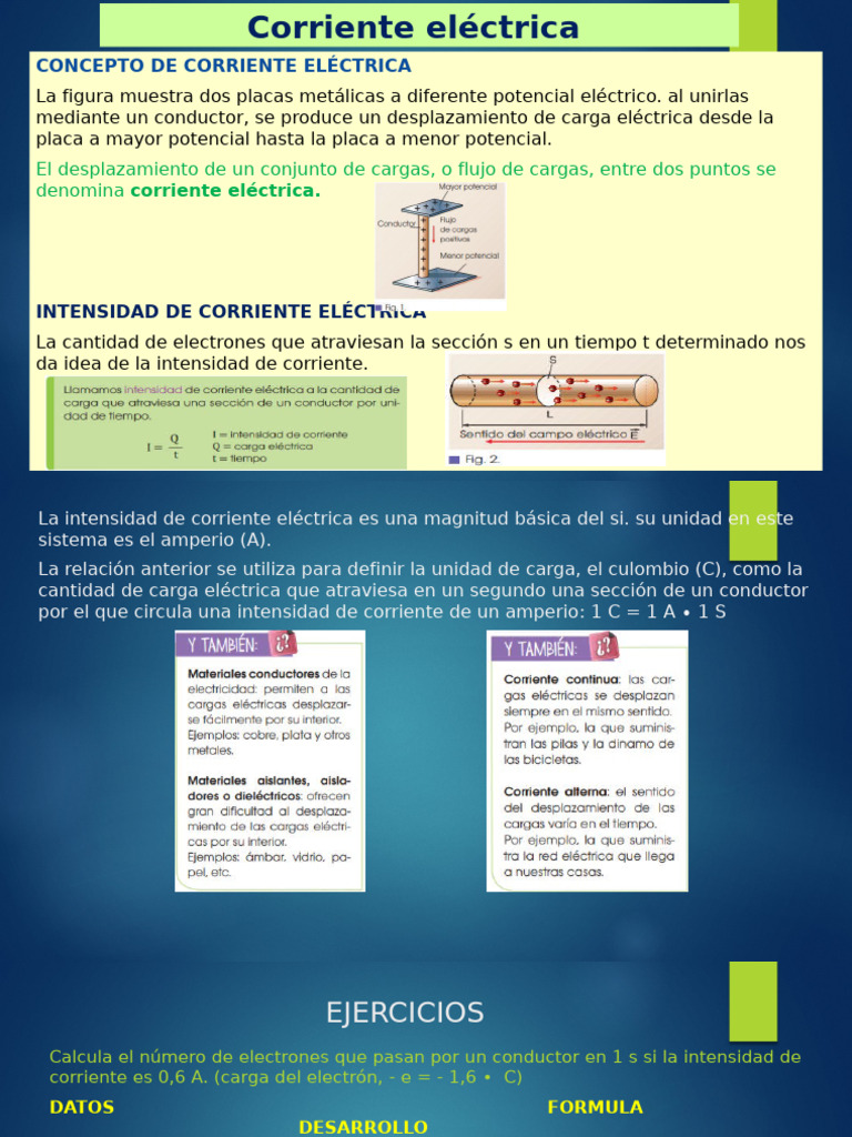Corriente eléctrica | PDF | Corriente eléctrica | Resistencia Eléctrica ...