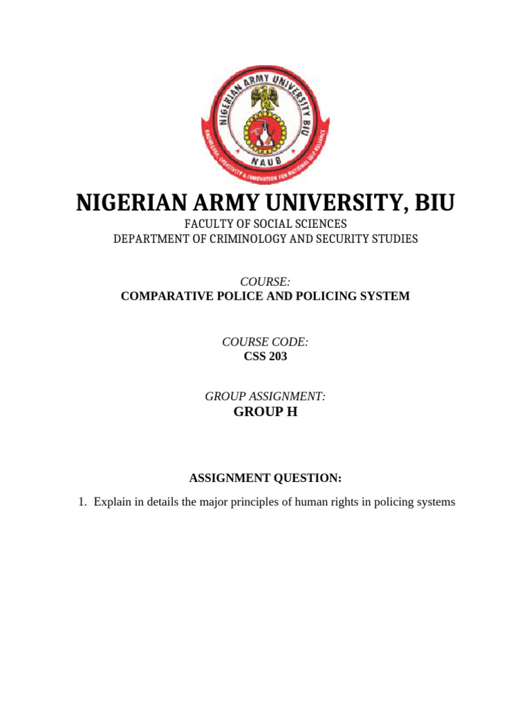 Human Rights Principles in Policing | PDF | Human Rights | Police