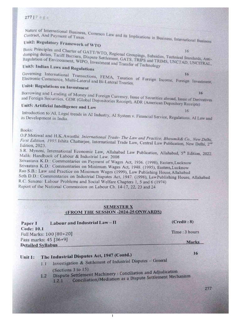 10sem Syllabus Pdf