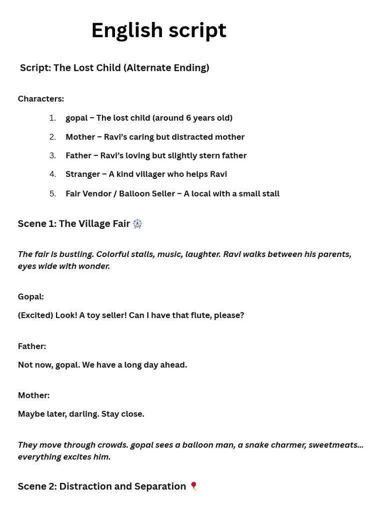 English Script | PDF