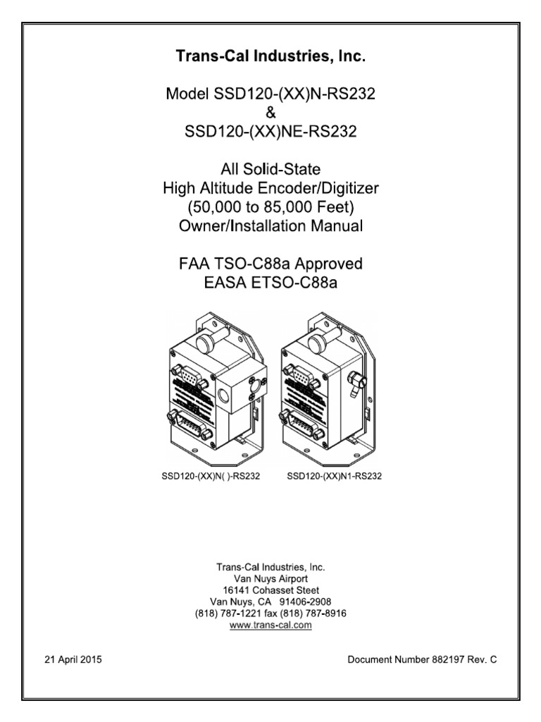 SSD120 Altitude Encoder | PDF