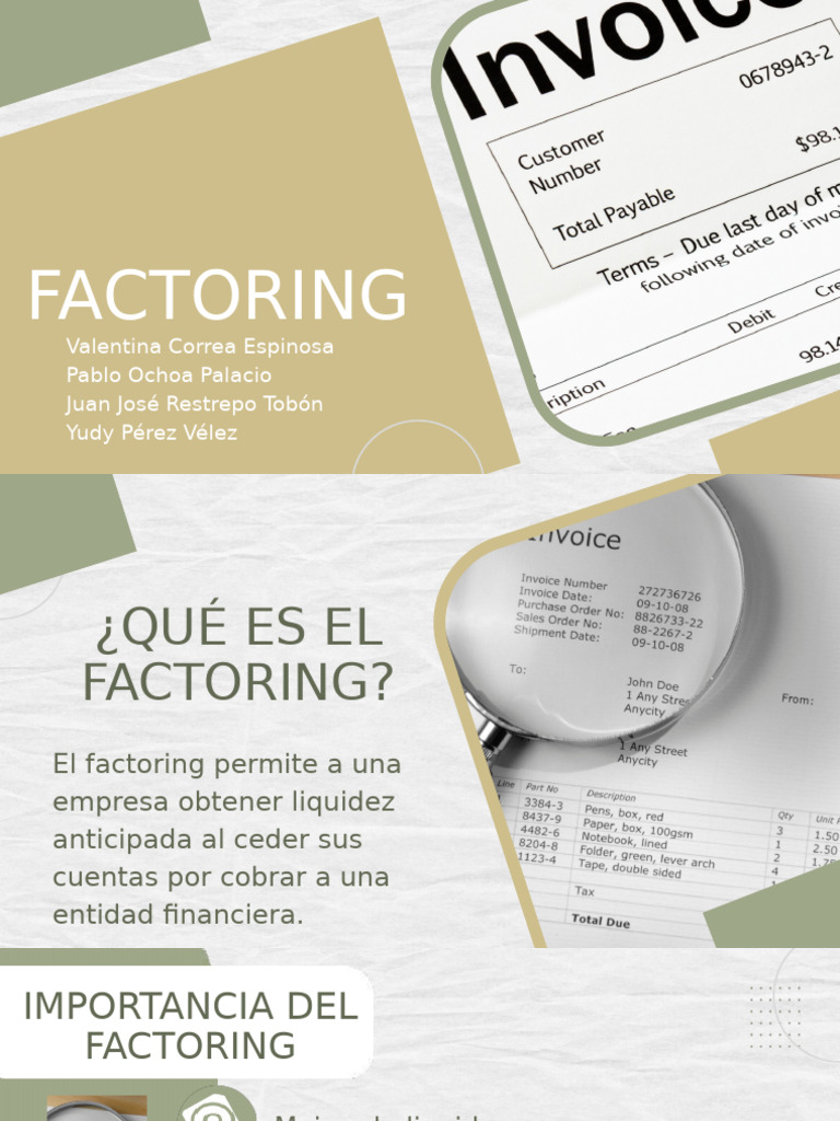Factoring 2025-1S | PDF | Factoring (Finanzas) | Dinero
