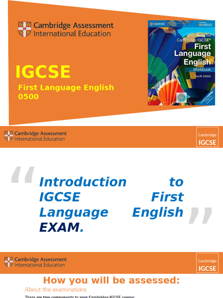 IGCSE First Language English Exam Format 2018 | PDF | Learning | Human ...