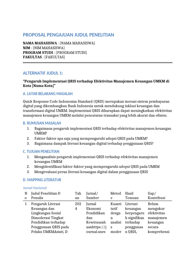 Research Proposal Umk | PDF