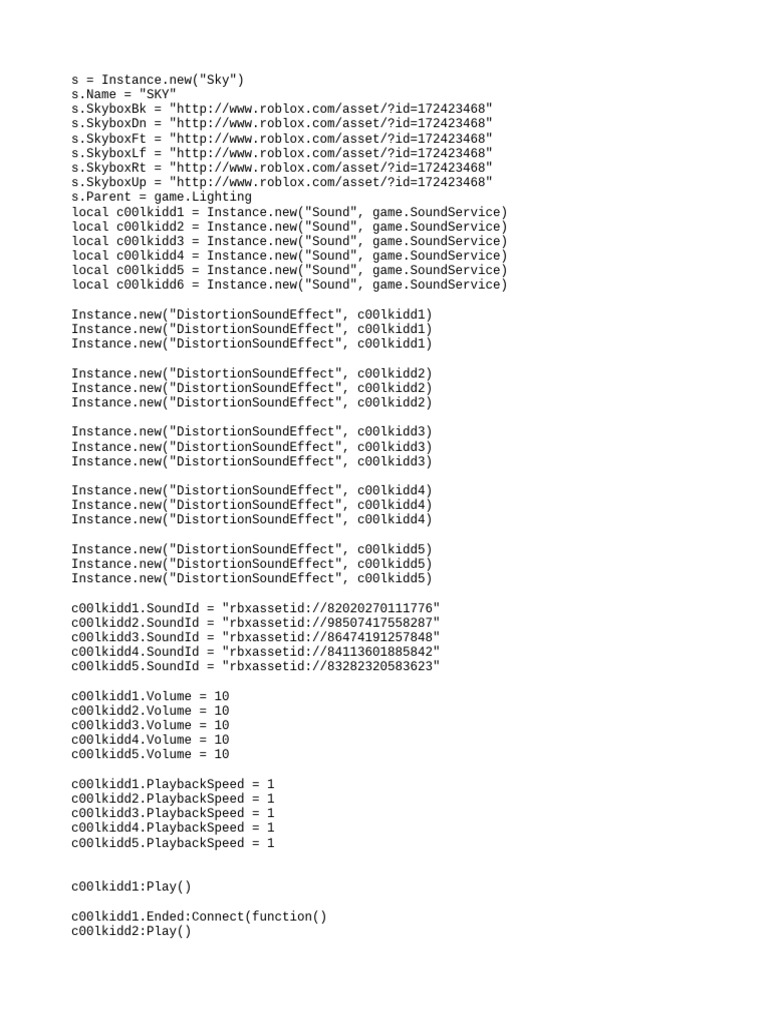 Shedletsky Skybox Decal Spam and Particles | PDF