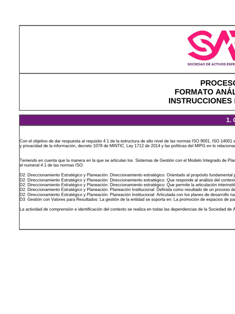 Formato Análisis Dofa General | PDF | Análisis FODA | Planificación