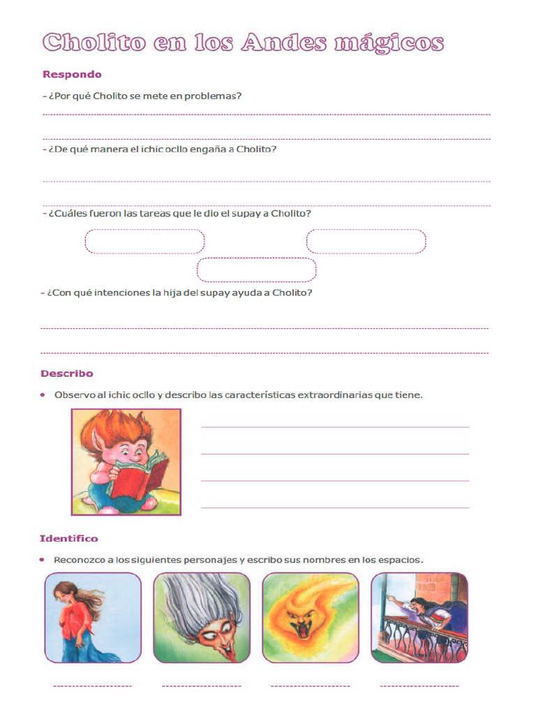 Ficha de Cholito en Los Andes Magicos | PDF