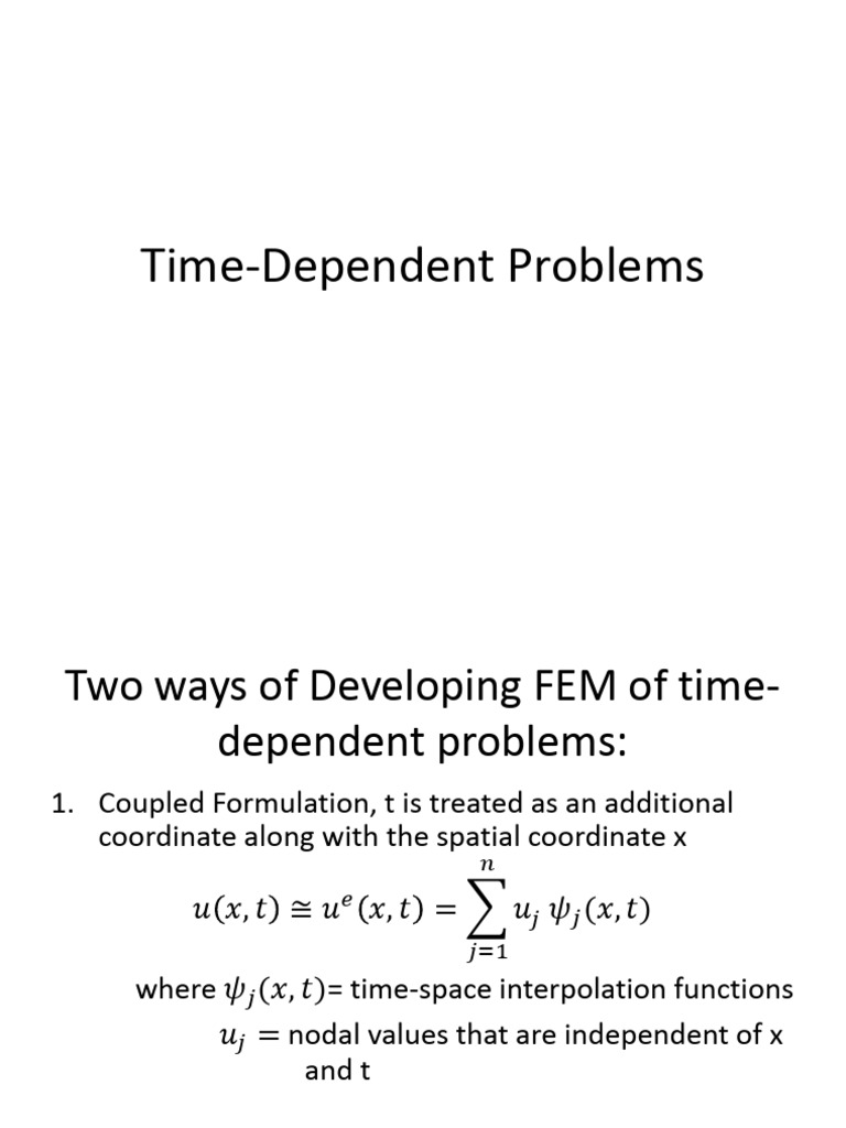 7 Time-Dependent Problems | PDF