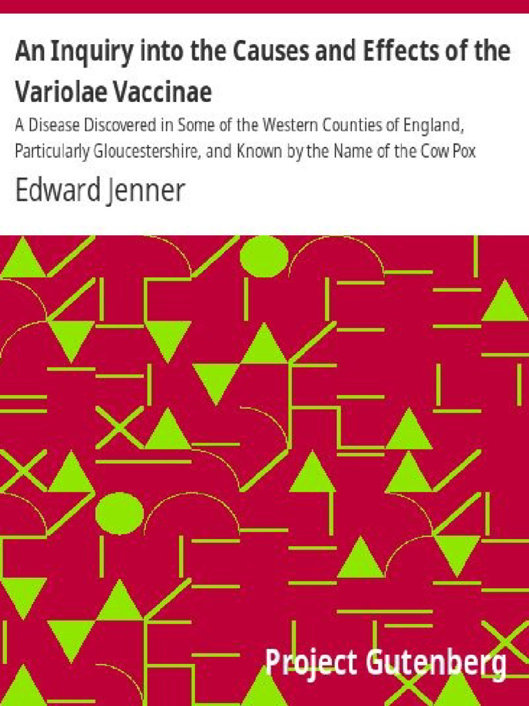 Jenner's 1798 Cow Pox Inquiry | PDF | Smallpox | Infection