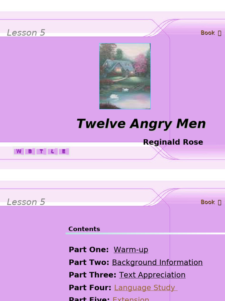 Lesson 5: Twelve Angry Men Overview | PDF | Voir Dire | Jury Trial