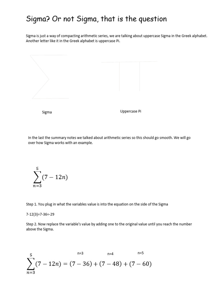 Sigma or Not Sigma, That Is The Question | PDF