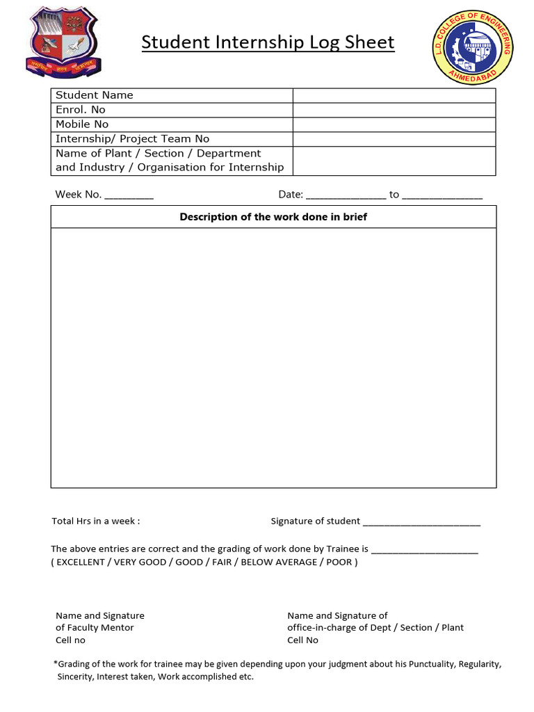 Log Book Format | PDF