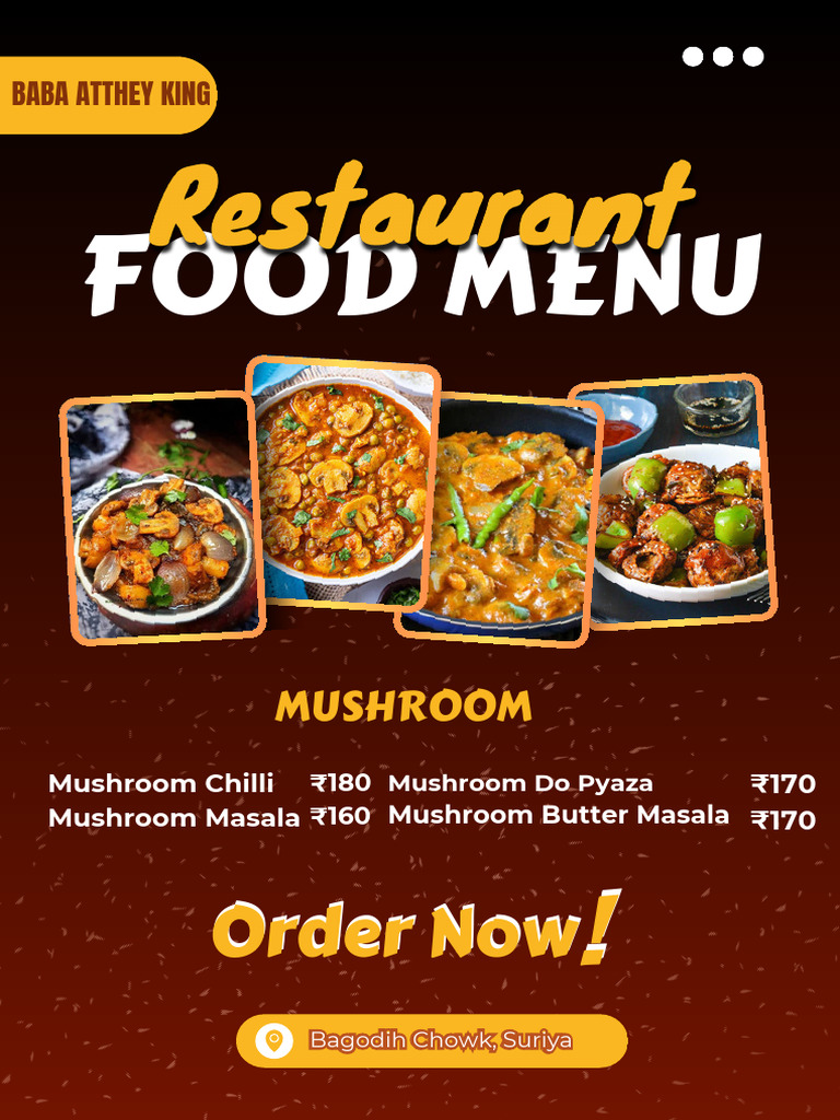 Kolkata Mushroom Menu Options | PDF