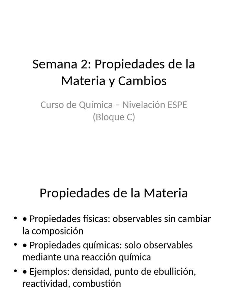 Propiedades de La Materia | PDF