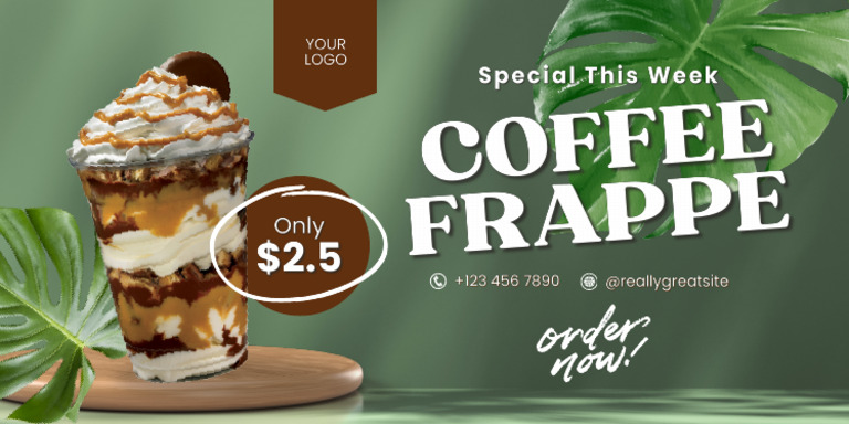 Green Modern Coffee Shop Promotion Banner | PDF