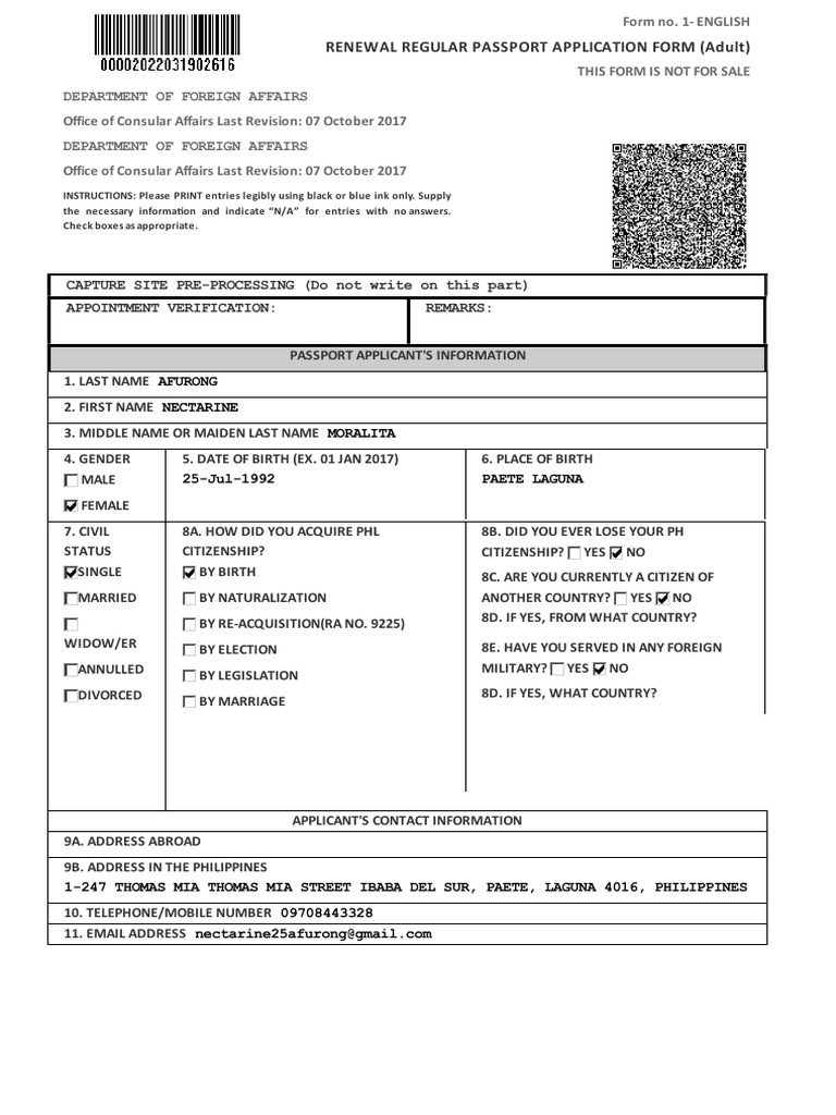 Passport Renew | PDF | Passport | Affidavit