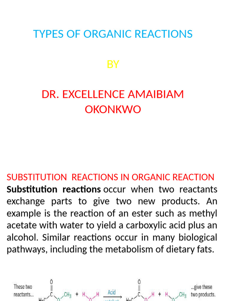 Types of Organic Reactions | PDF