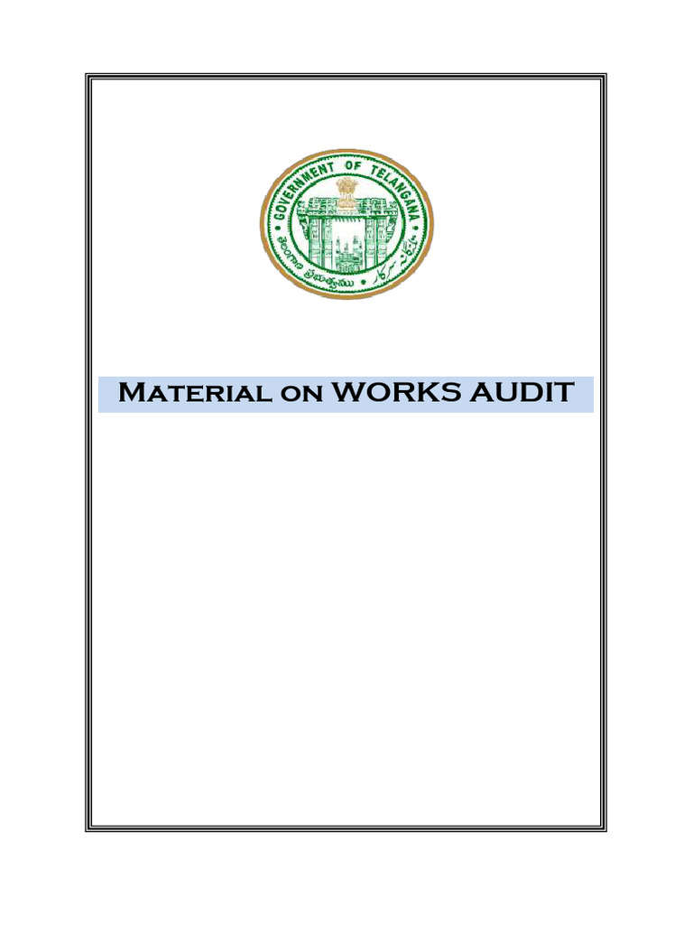 Works Audit Notes | PDF | Taxes
