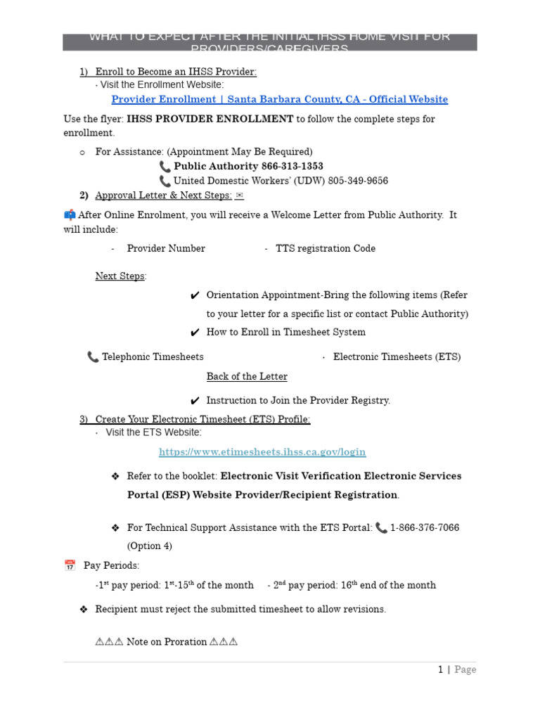 Providers-English IHSS Intake Outline | PDF