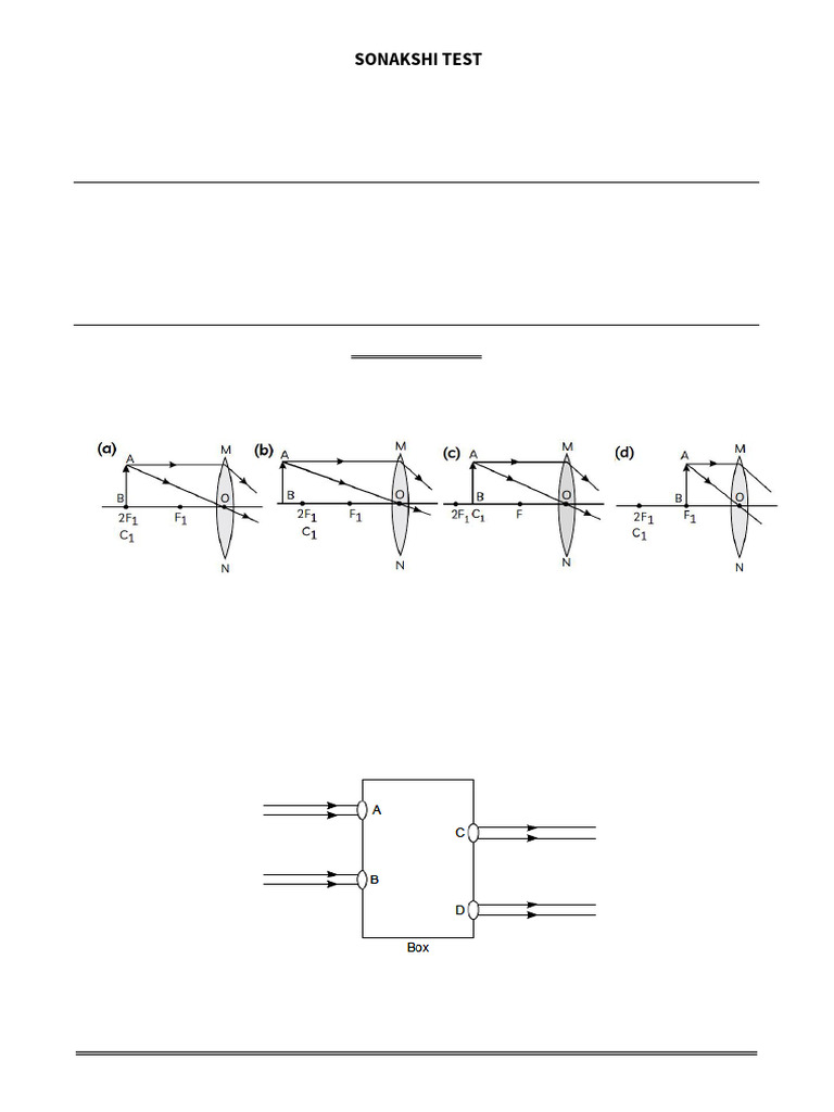 Light Reflection and Refraction Practice Paper 2025 | PDF ...