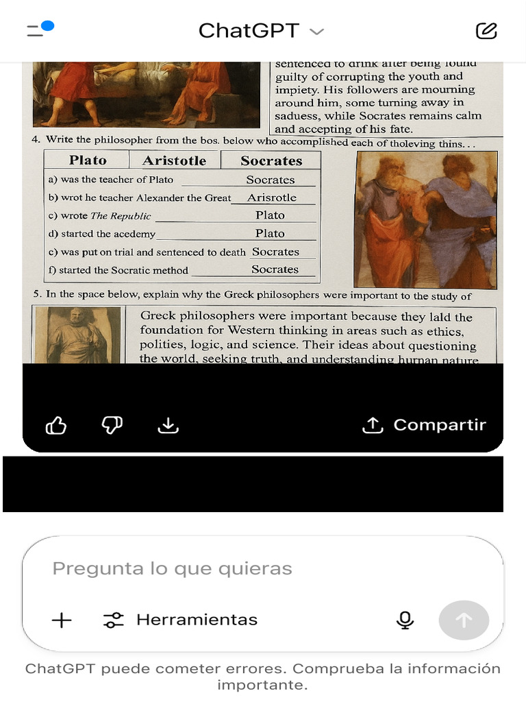 Greek Philosophers Worksheet | PDF