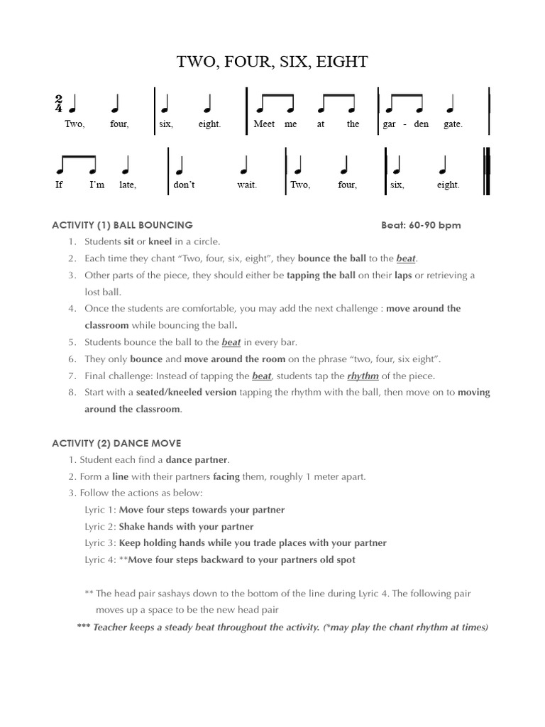 2-4-6-8 (Activity) | PDF