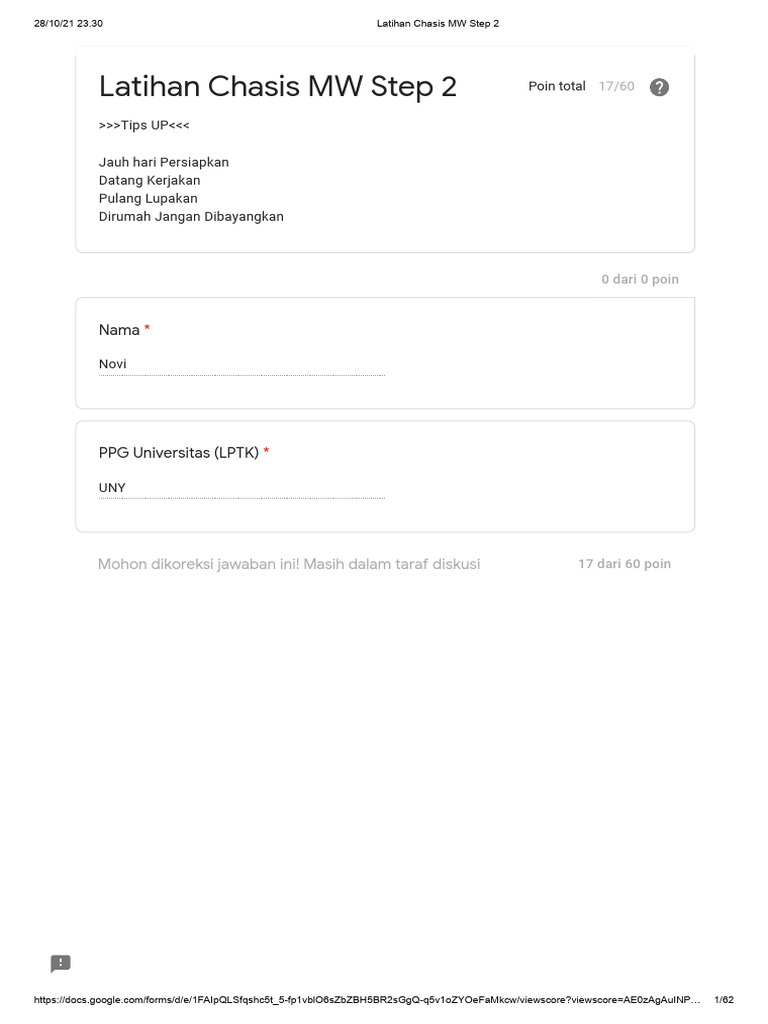 Latihan Chasis MW Step 2 | PDF