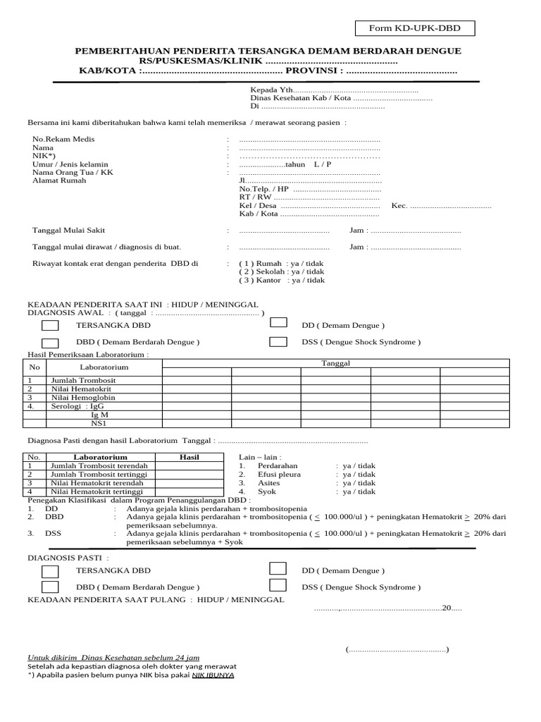 KDRS LAPORAN DBD | PDF