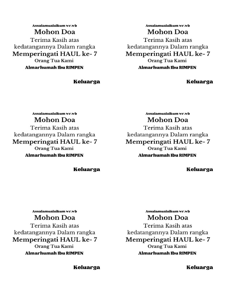 Tulisan Doa Bang Fudoil 6 | PDF