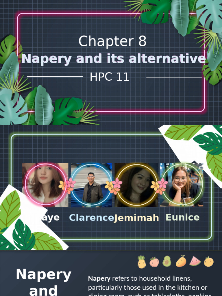 Understanding Napery and Its Uses | PDF | Linens | Textiles
