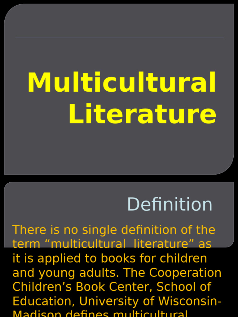 Multicultural Literature | PDF | Multiculturalism | Experience