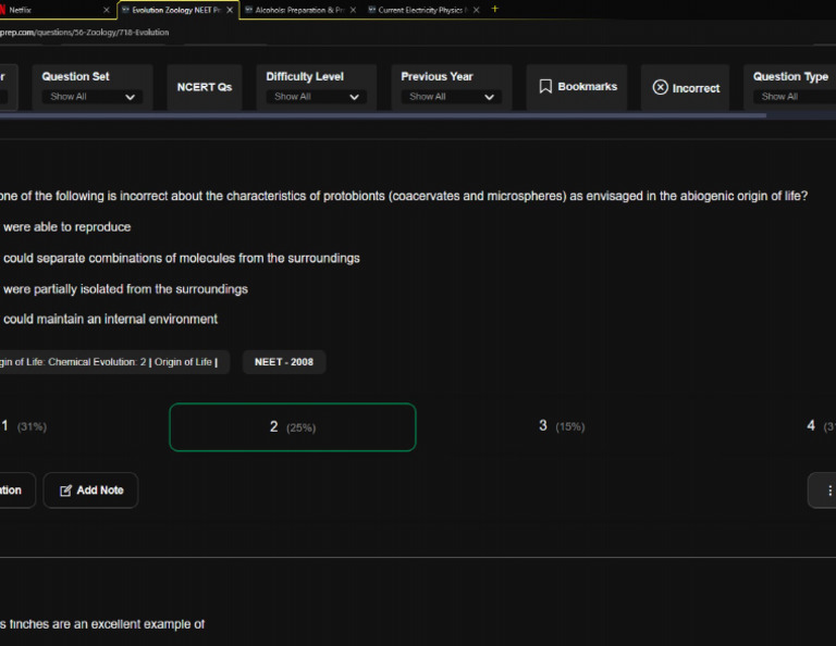 Evolution Zoology NEET Practice Questions, MCQS, Past Year Questions (PYQs), NCERT Questions ...