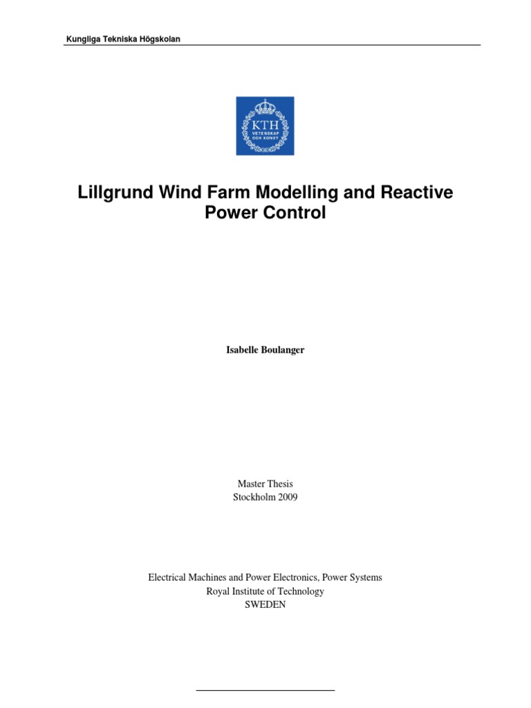 Wind Farm Modelling | PDF | Wind Power | Capacitor