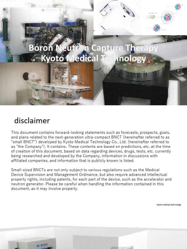 Kyoto Medical BNCT (English) | PDF | Particle Accelerator | Radiation ...